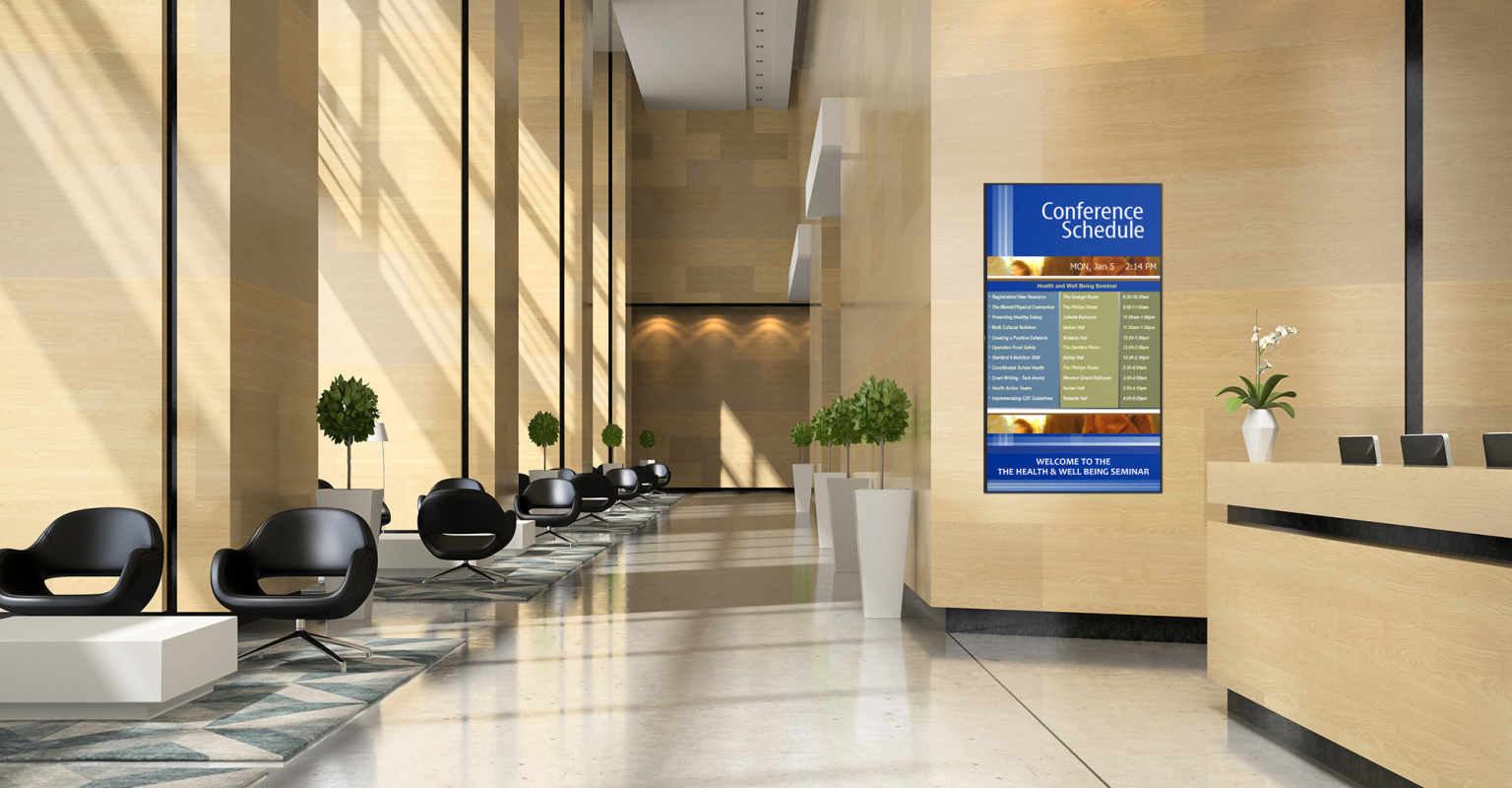 Digital Signage for Hotels and Conference Halls
