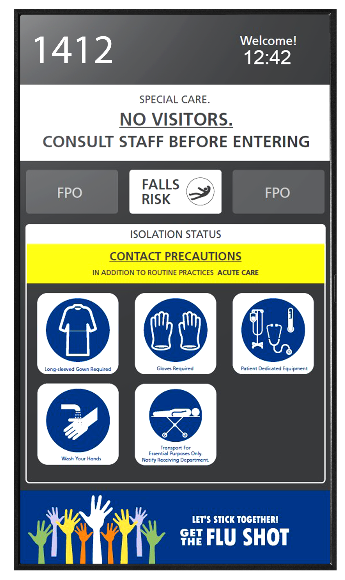 Digital Signage - Room Status Monitors for Healthcare Facilities